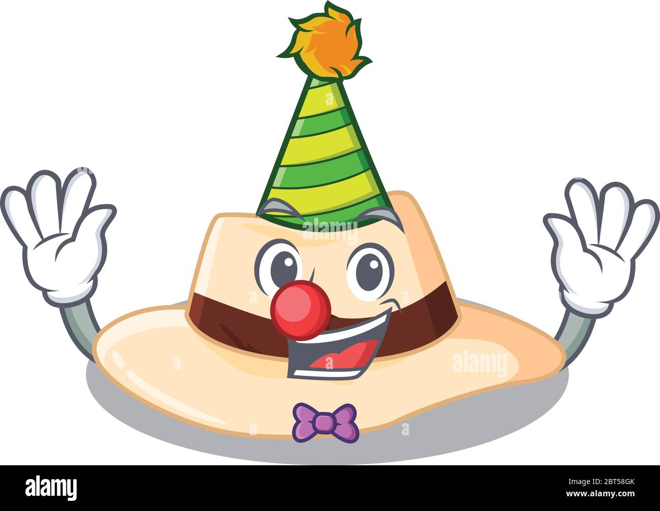 smiley clown panama hat cartoon character design concept Stock Vector ... smiley clown panama hat cartoon character design concept Stock Vector ...