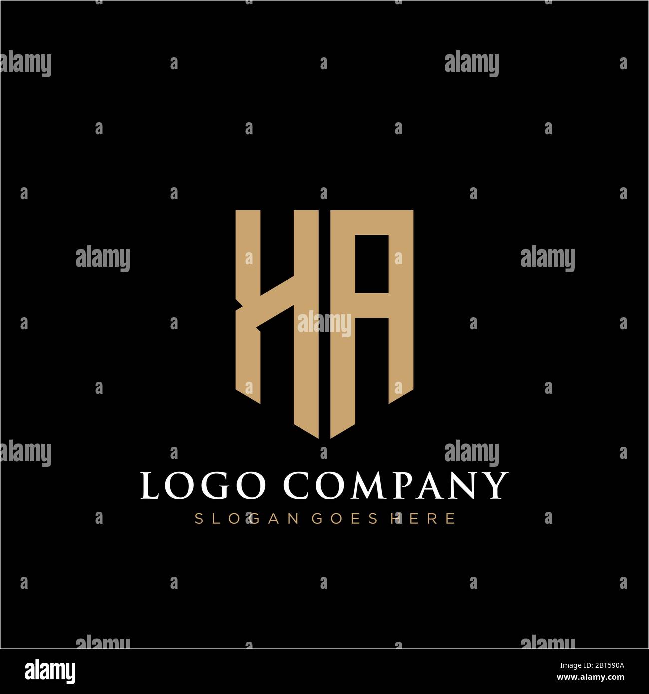 Ha monogram Stock Vector Images - Alamy