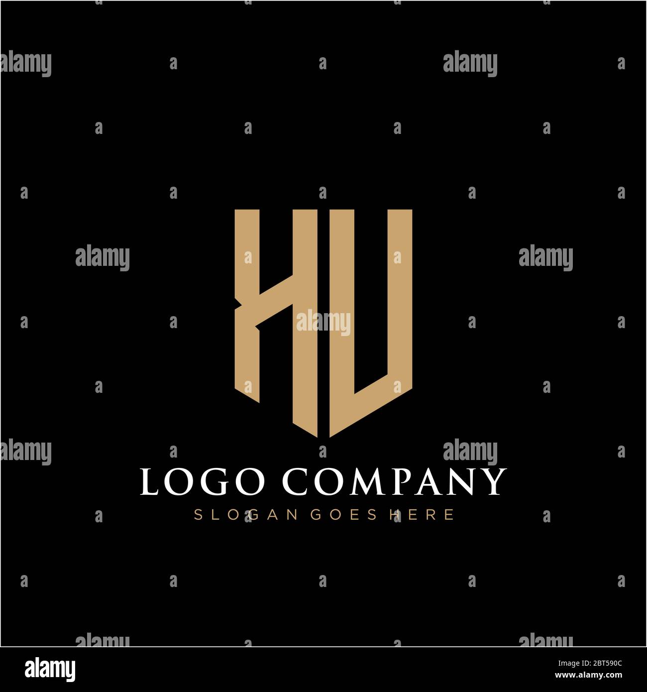 Hu letter logo hi-res stock photography and images - Alamy