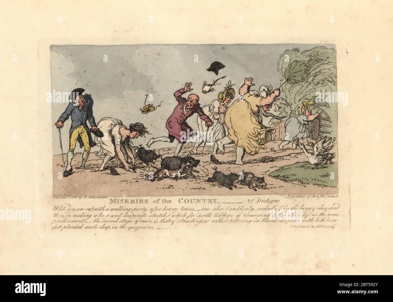 Miseries of the country handcoloured hi-res stock photography and ...