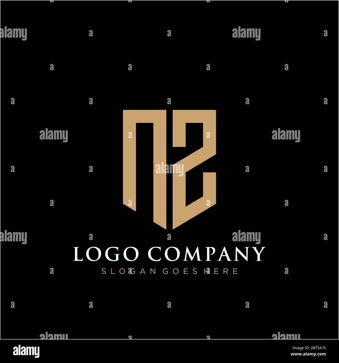 Nz letter logo design hi-res stock photography and images - Alamy