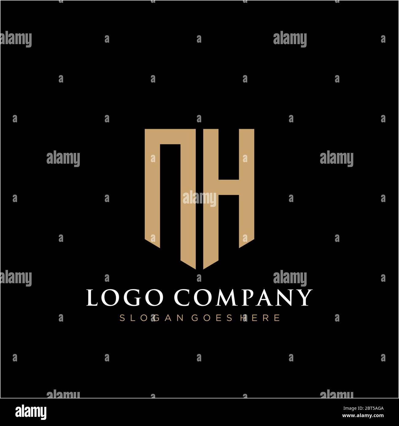 Nh logo Stock Vector Images - Alamy