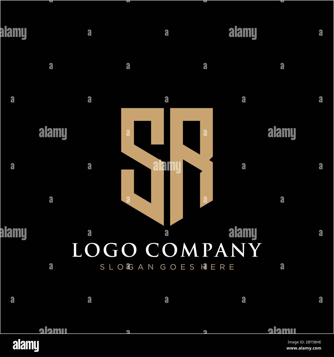 Sr logo letter design vector vectors hi-res stock photography and ...