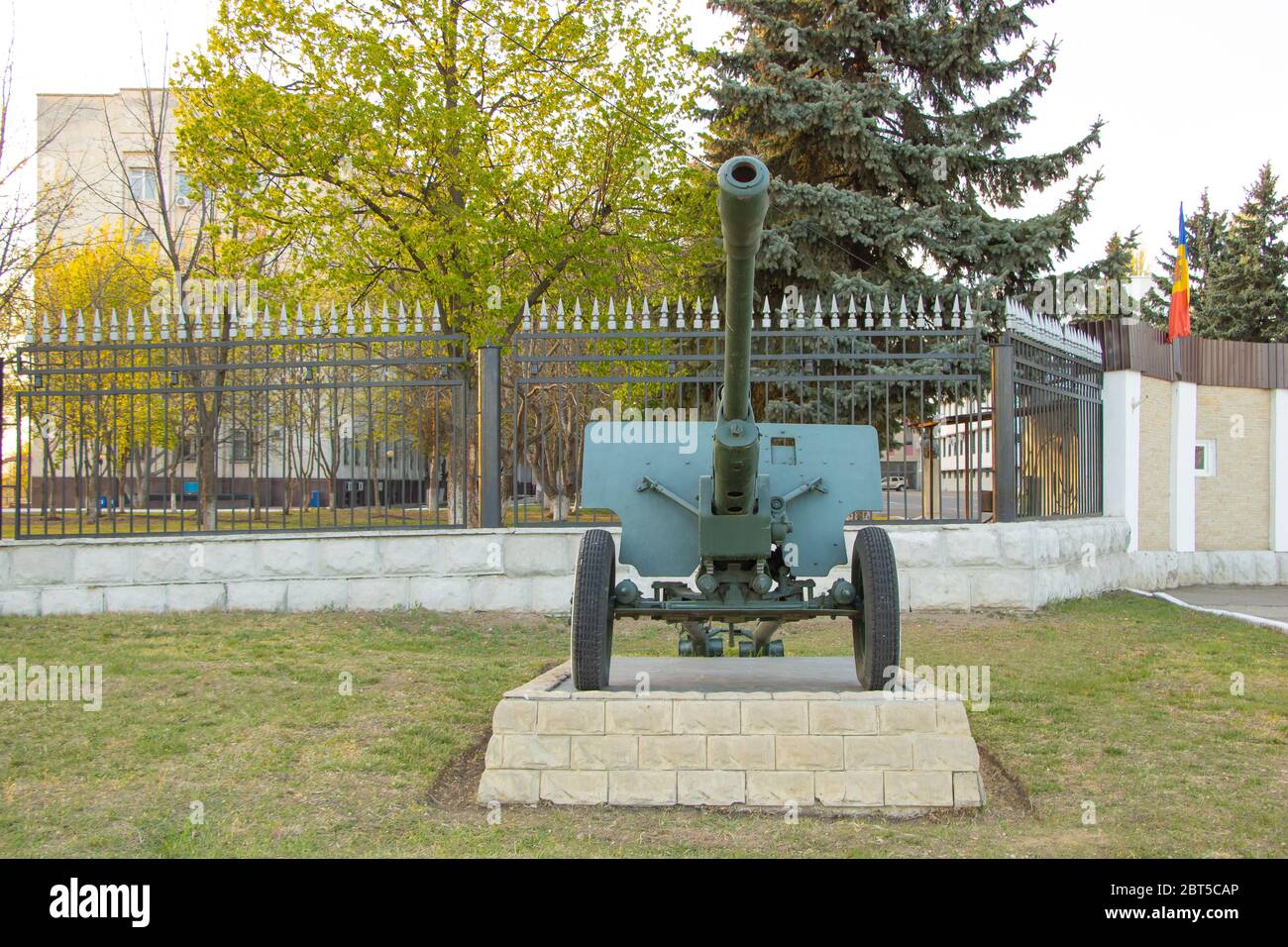 The weapon of the national army of moldova, at the entrance to the army ...