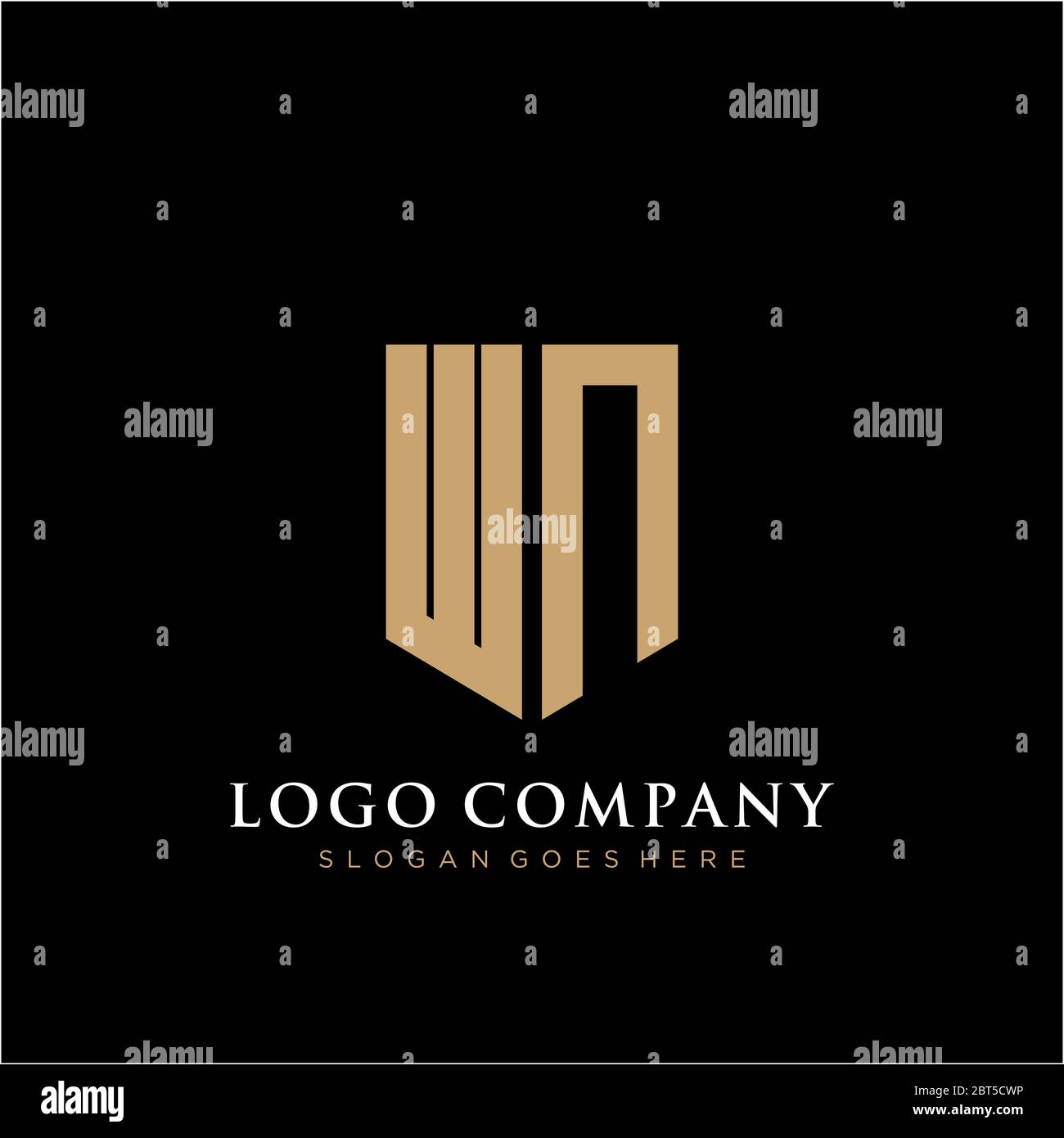 Wn initial Stock Vector Images - Alamy