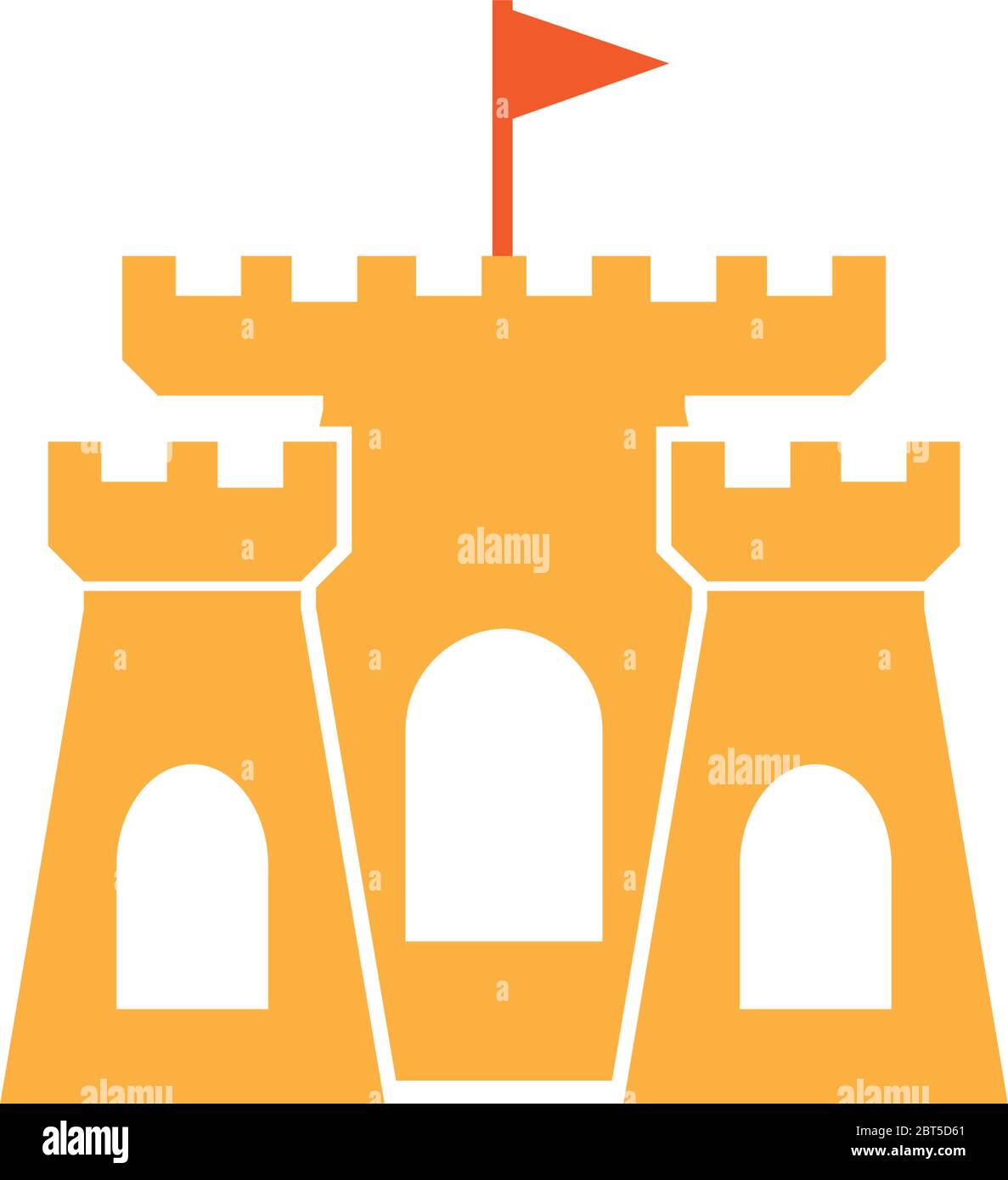 Sand castle graphic design template vector isolated Stock Vector Image ...