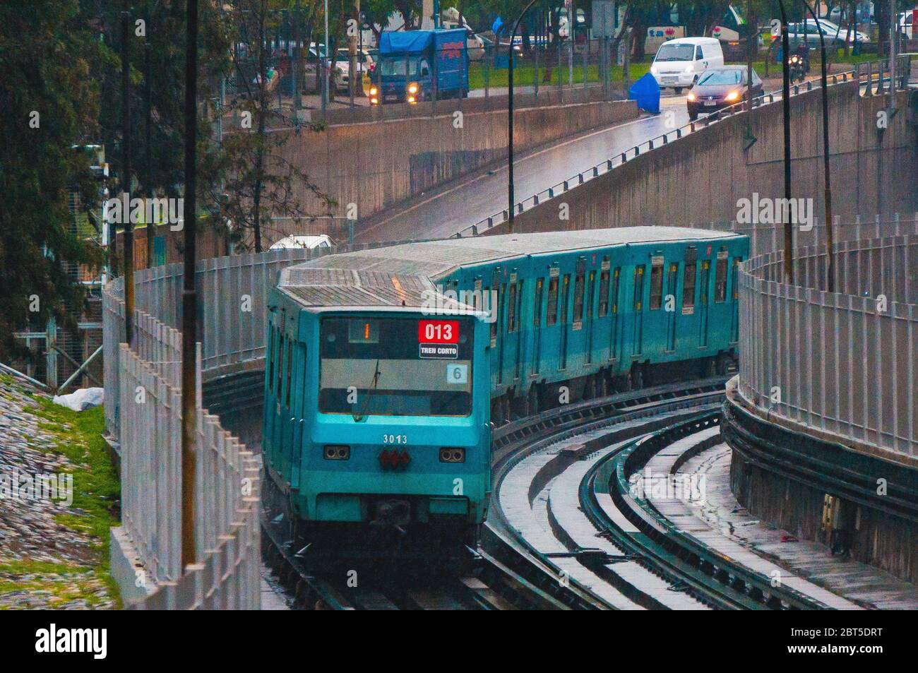 Santiago, Chile - June 2016: A Metro de Santiago Train at Line 2 Stock ...
