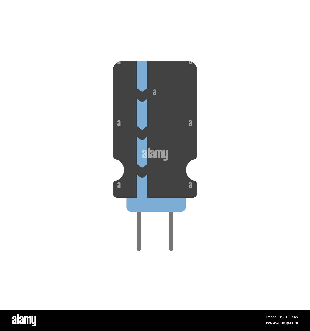 Electronic capacitor vector icon symbol isolated on white background ...