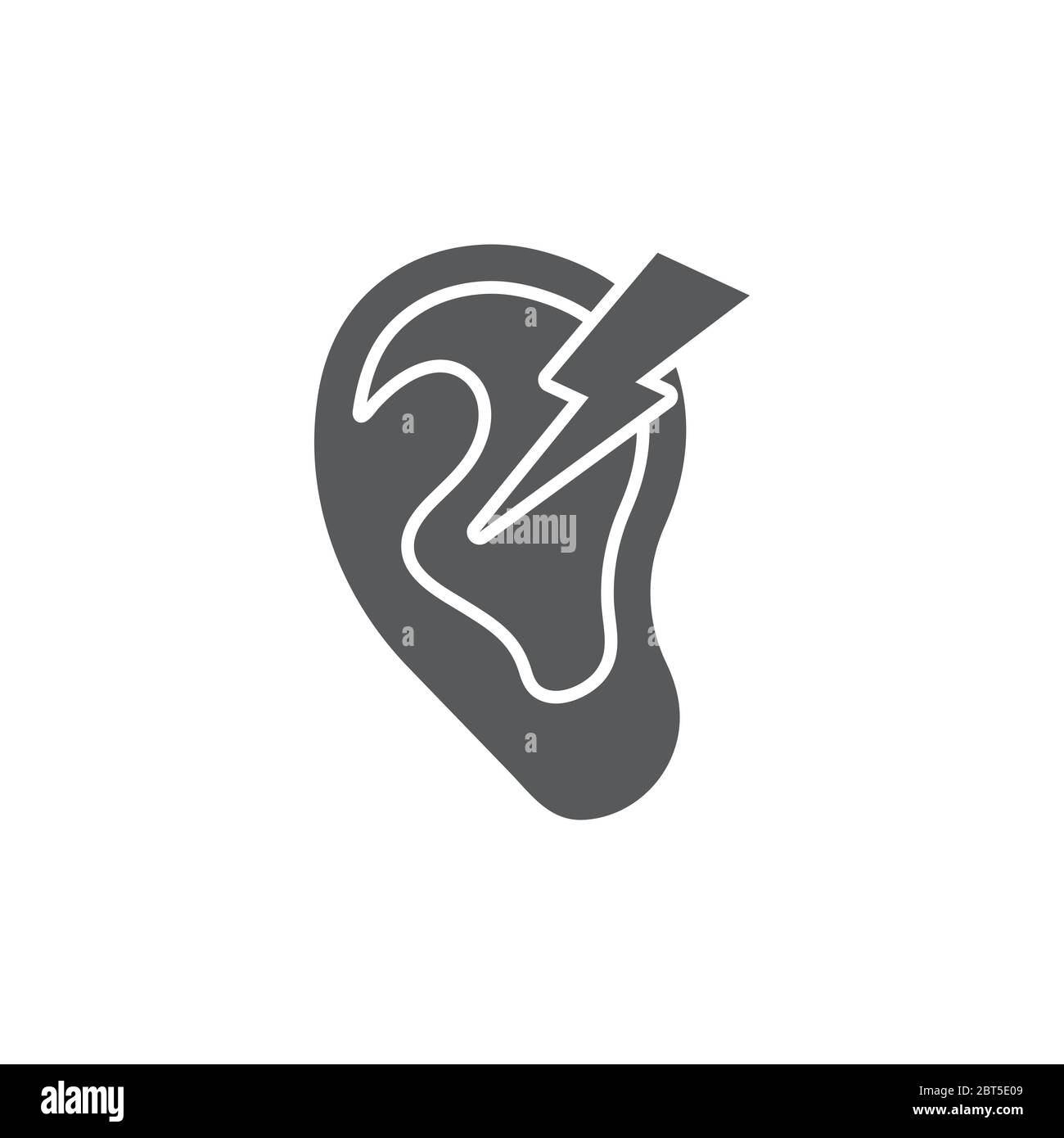 Ear pain vector icon symbol medical isolated on white background Stock ...