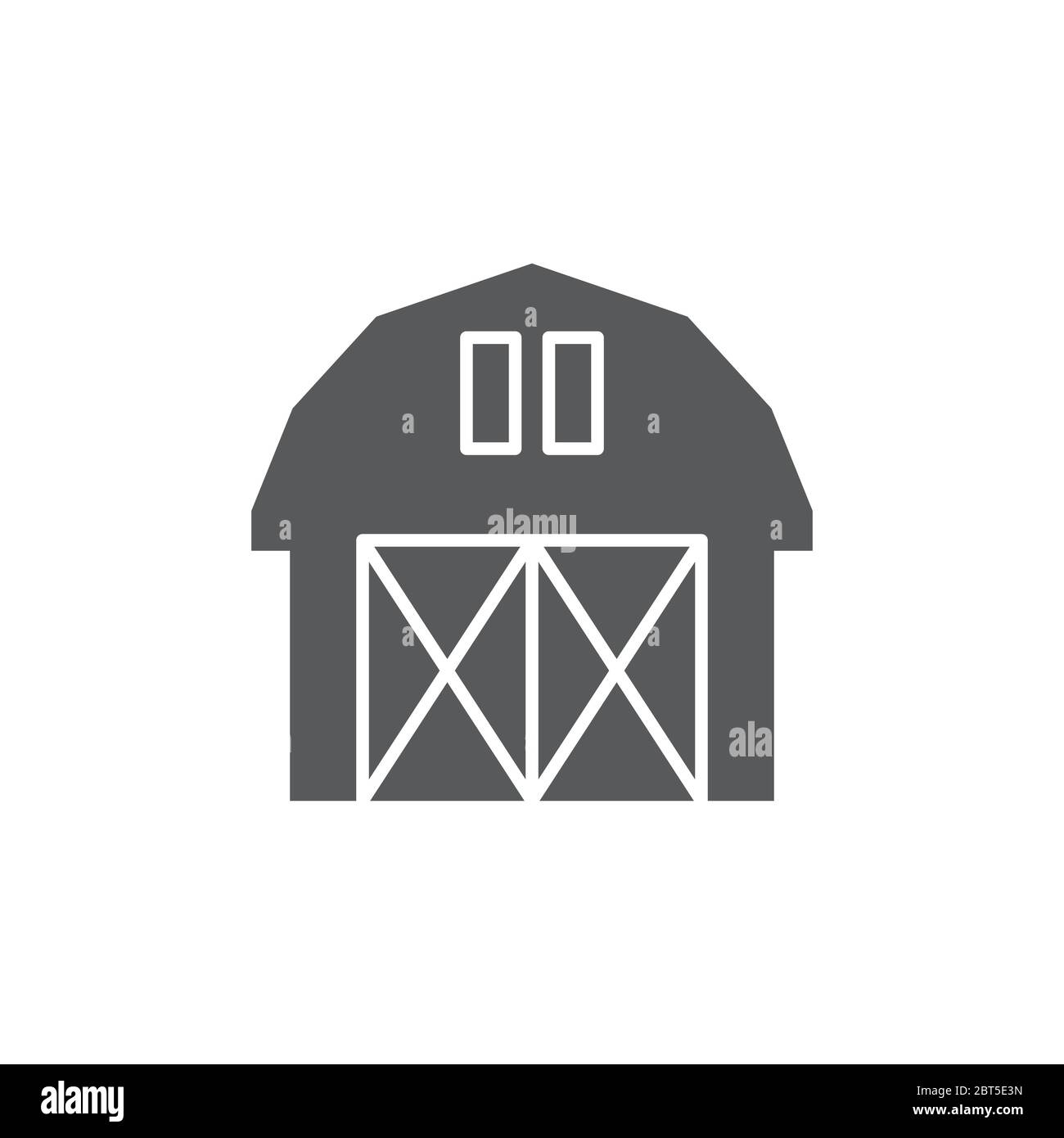 Farm barn vector icon symbol isolated on white background Stock Vector ...
