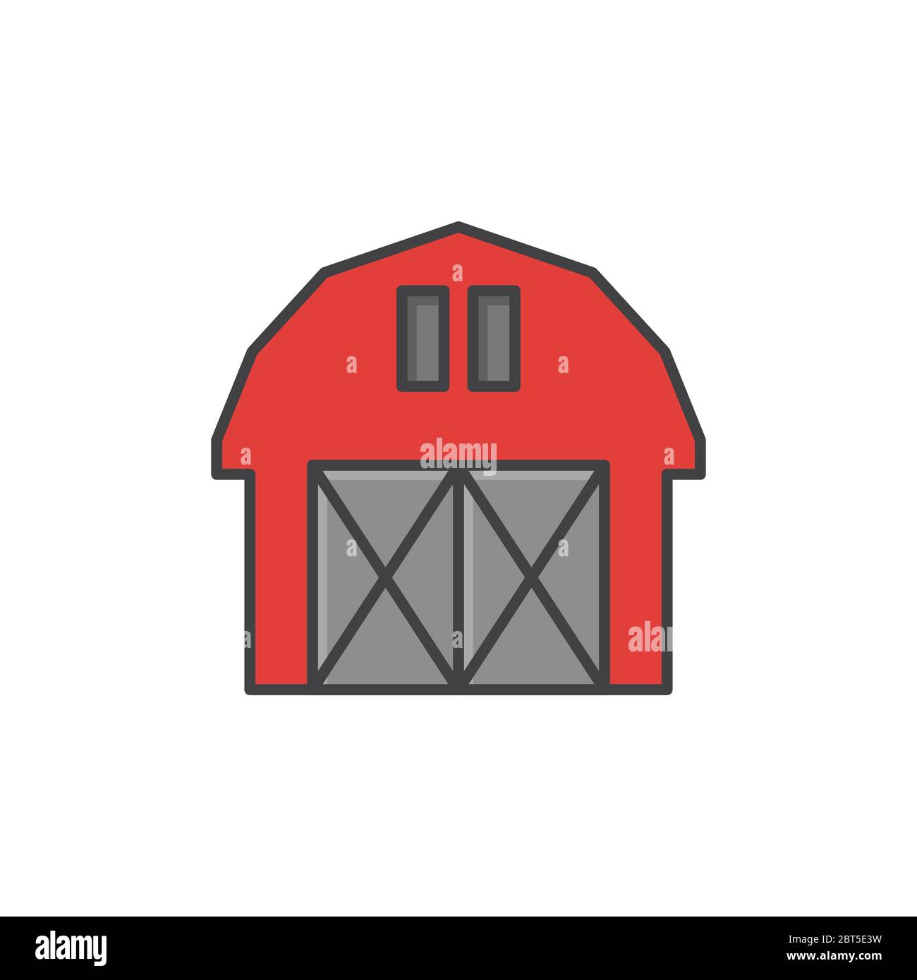 Farm barn vector icon symbol isolated on white background Stock Vector ...