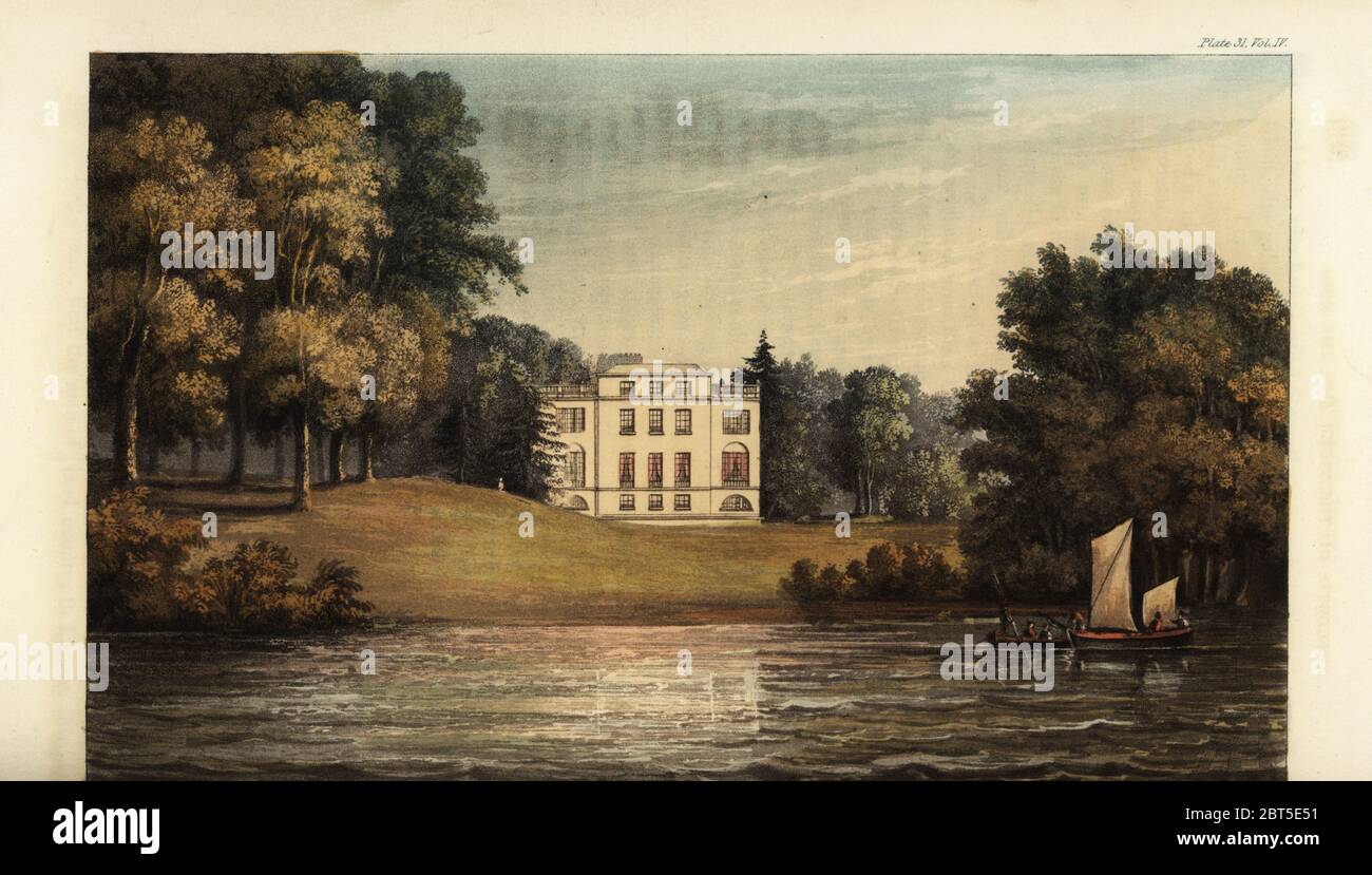 Nutwell Court, Exeter, seen from the River Exe, seat of Sir Thomas ...
