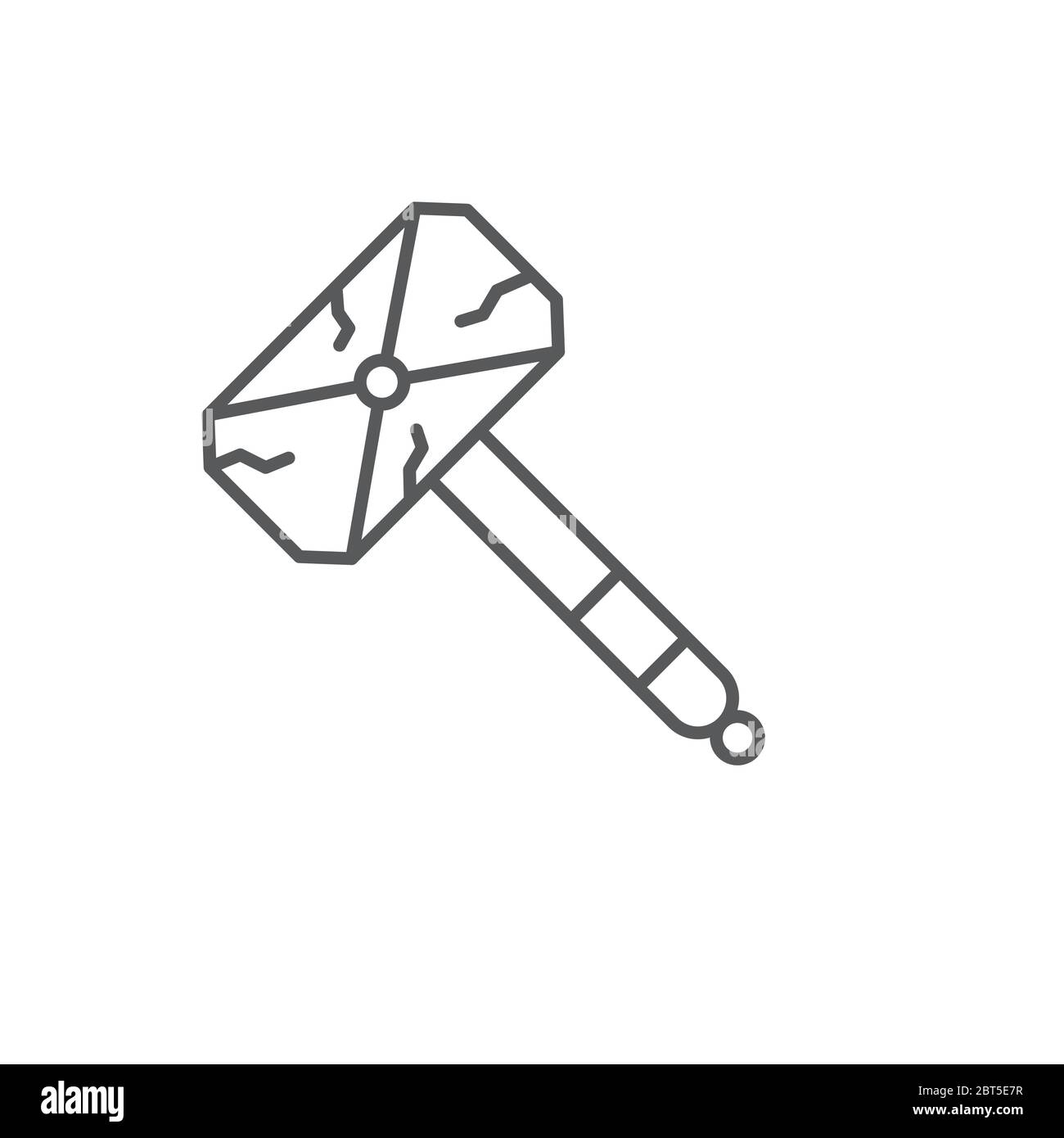 Gaming Hammer vector icon symbol game isolated on white background ...