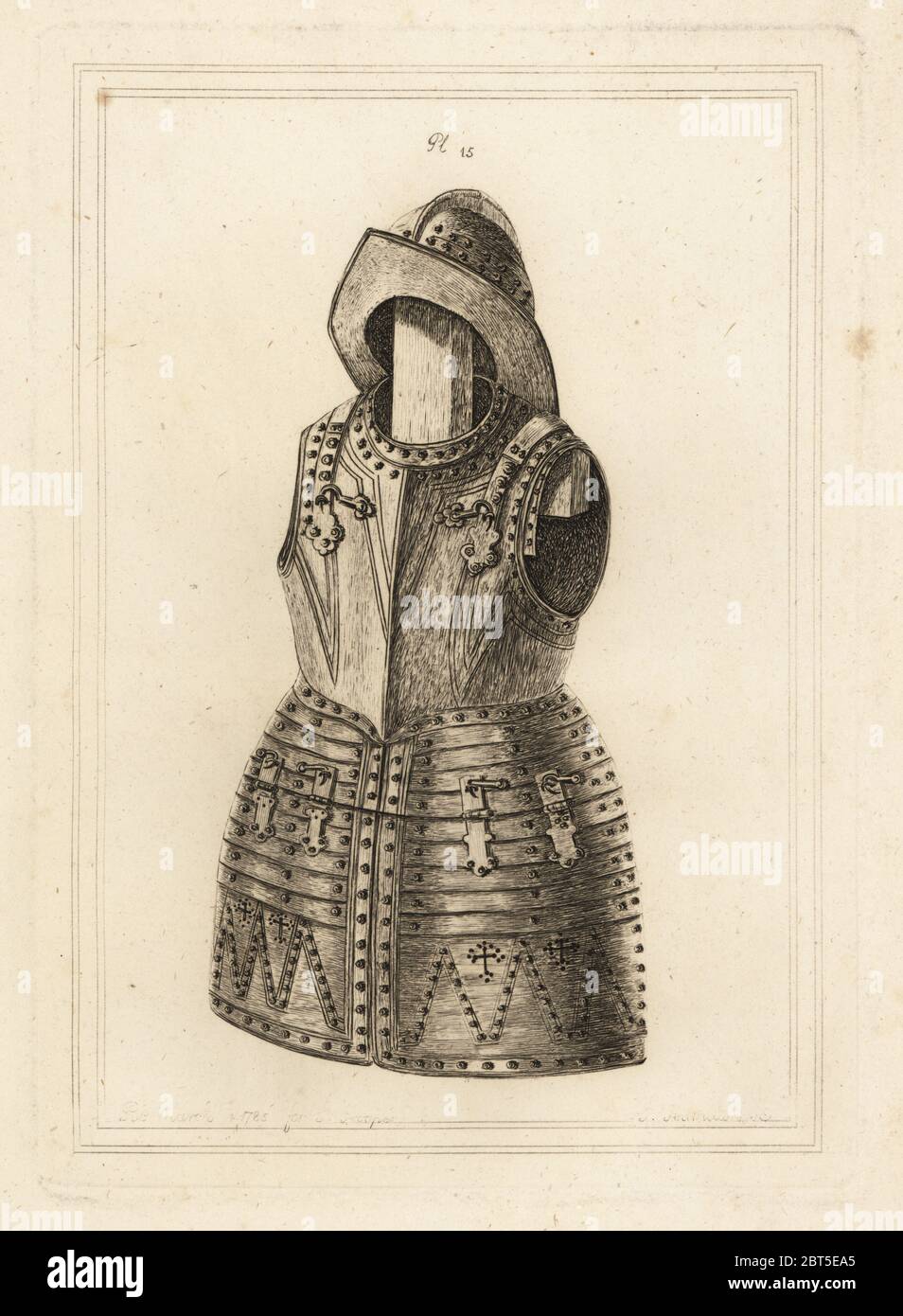 Corcelet or suit of bright arquebus armour and morion headpiece from ...