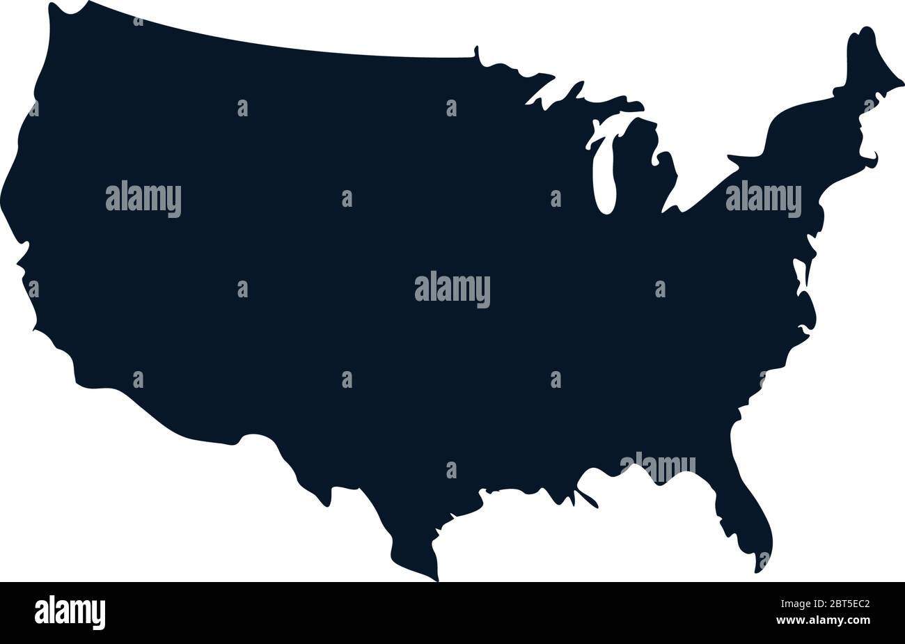 Map of usa vector Cut Out Stock Images & Pictures - Alamy