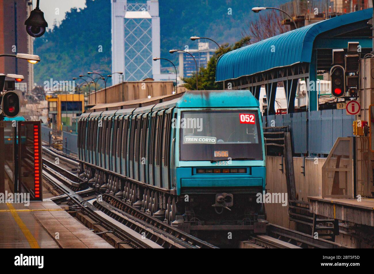Santiago, Chile - May 2016: A Metro de Santiago Train at Line 5 Stock ...