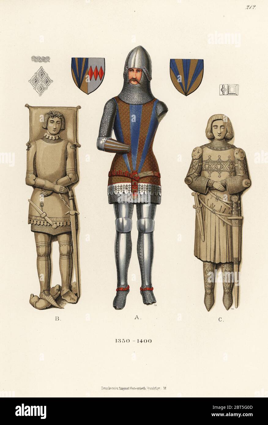 Sir Guy de Bryan, Baron Bryan, died 1391. In suit of armour with ...
