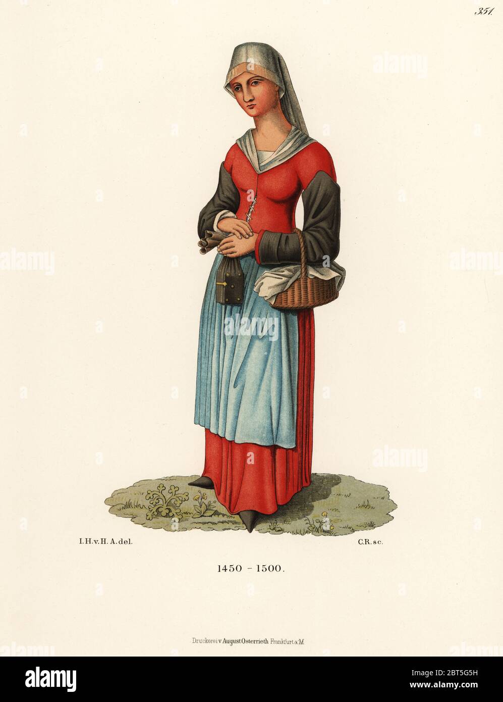 German fashion costume in the 15 century hi-res stock photography and ...