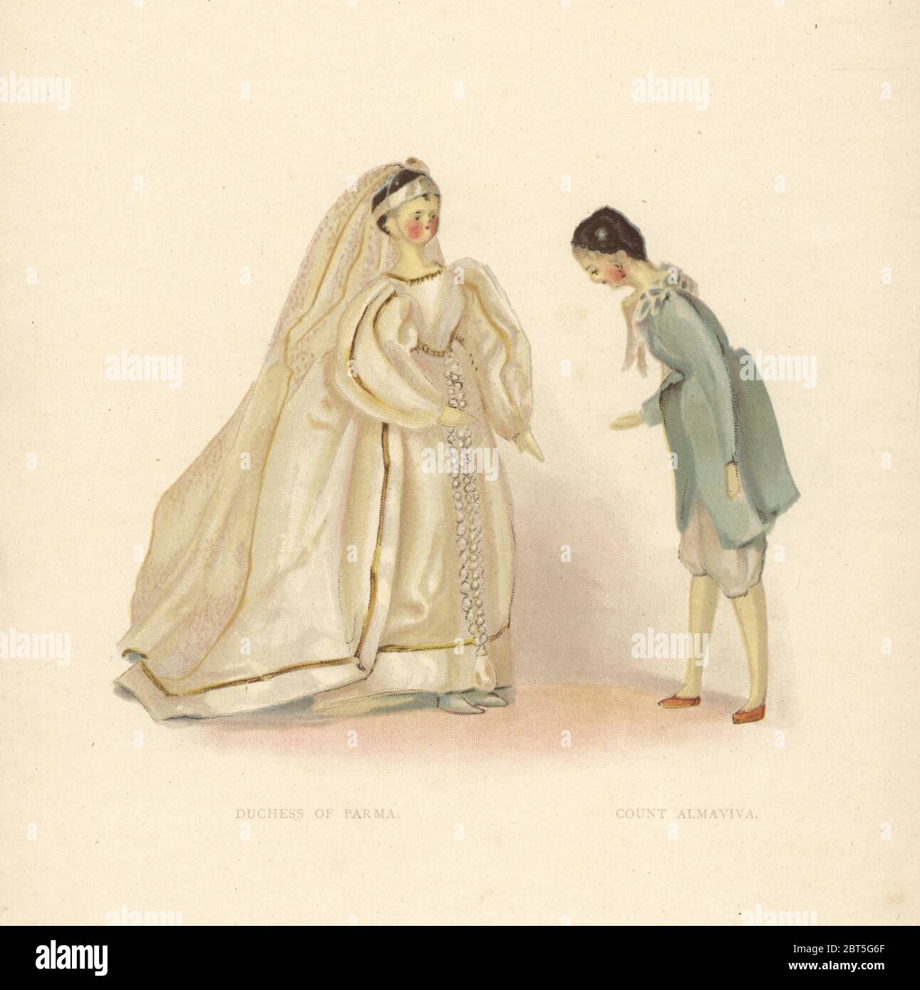 Dolls of the Duchess of Parma and Count Almaviva, from The Barber of ...