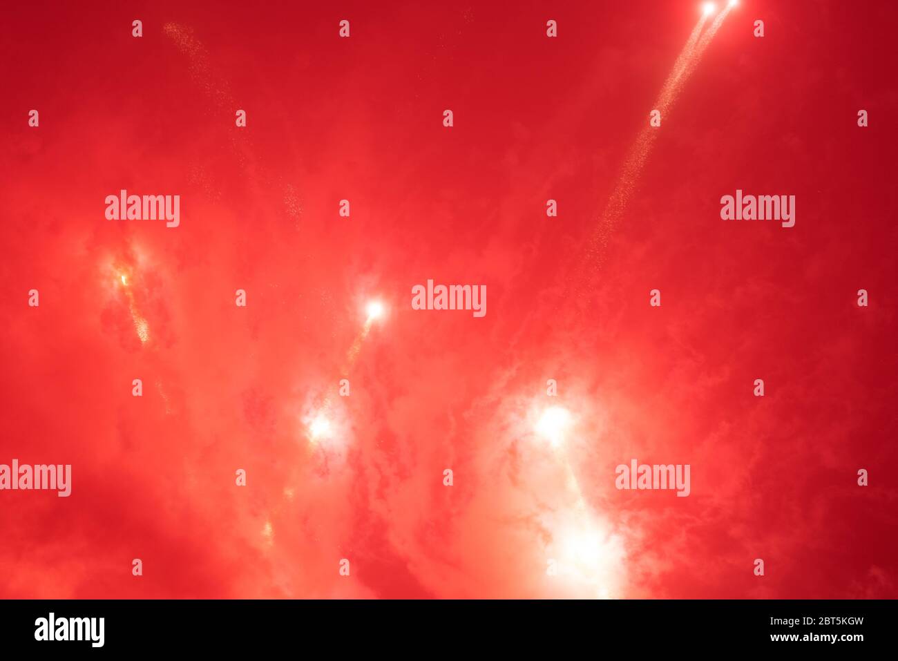 Football crowd celebrating with flares hi-res stock photography and ...