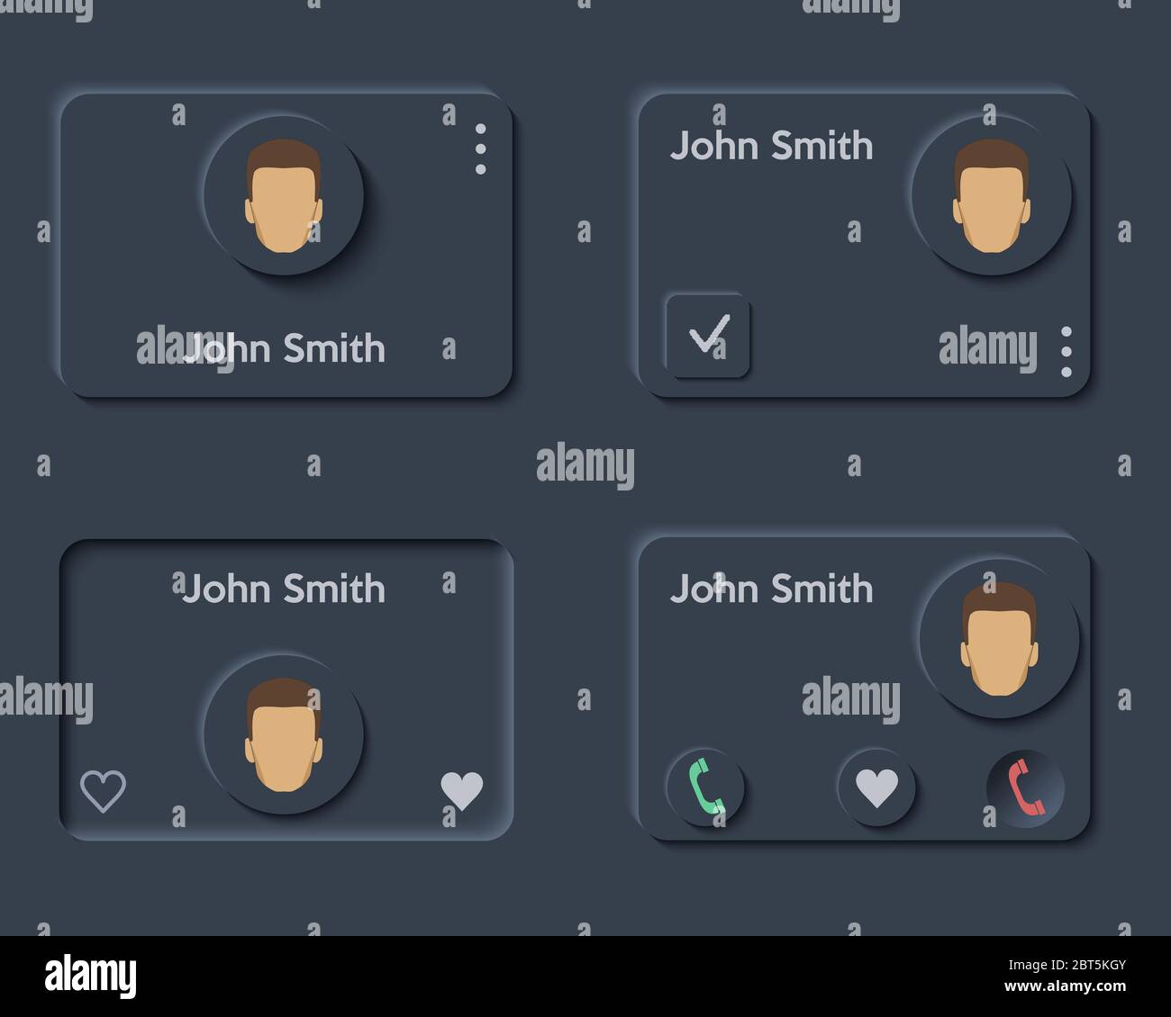 Neumorph UI kit on device screen Stock Vector Image & Art - Alamy