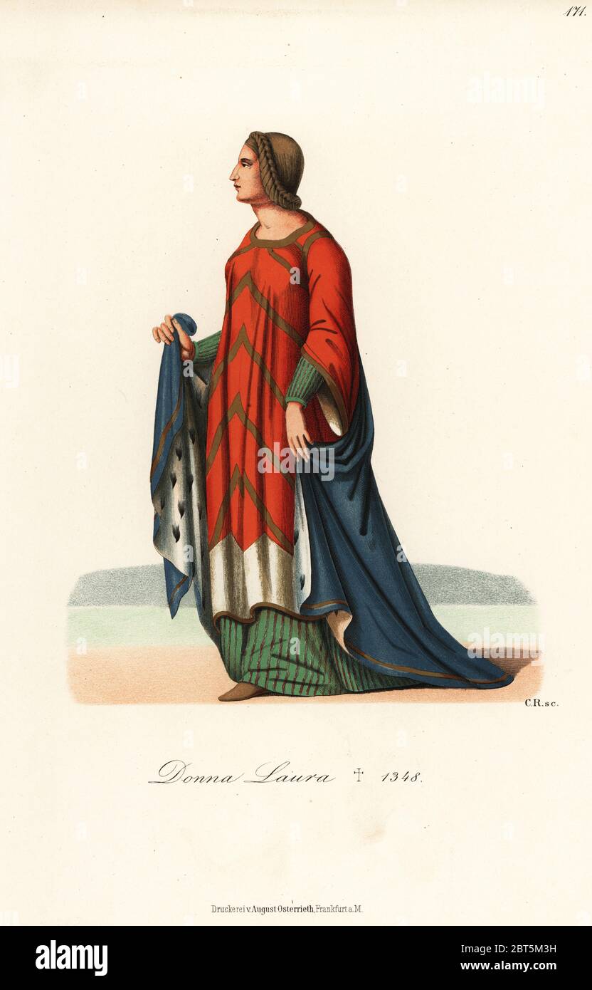 Laura de Noves, Donna Laura, 1310-1348, subject of Francesco Petrarchs ...