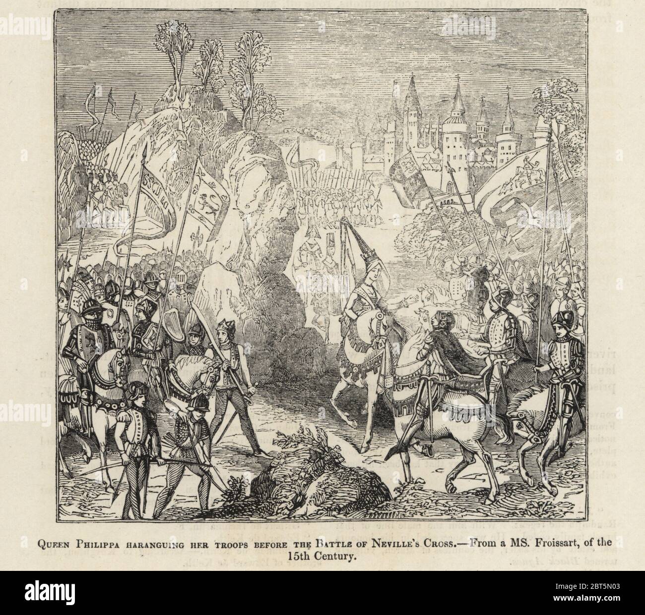 Queen philippa at the battle of nevilles cross hi-res stock photography ...