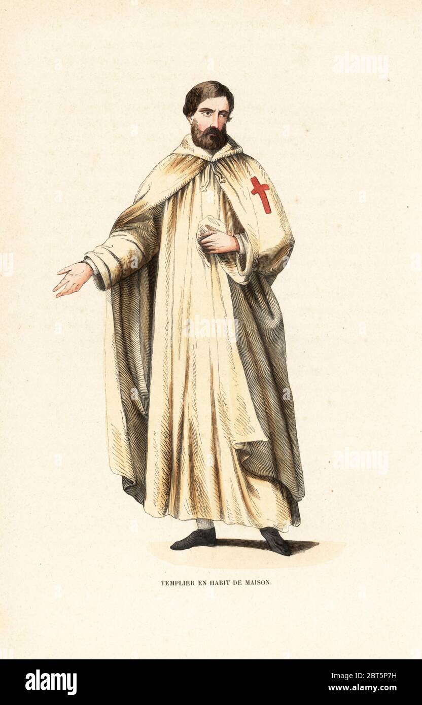 Knight of the Knights Templar in house habit, Templier en habit de ...