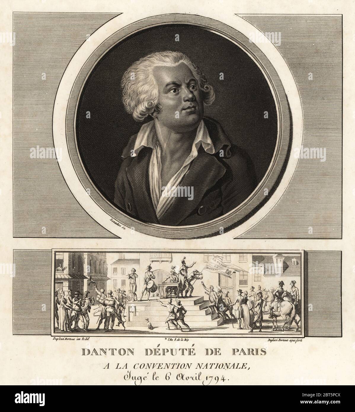 Georges Danton, Deputy of Paris at the National Convention, executed ...