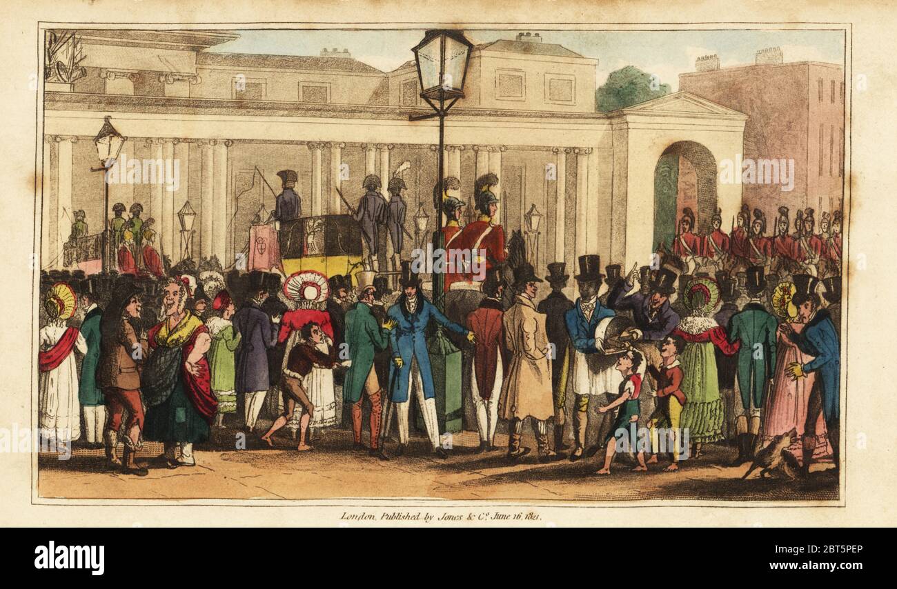 Regency dandies having their pockets picked by street urchins while ...