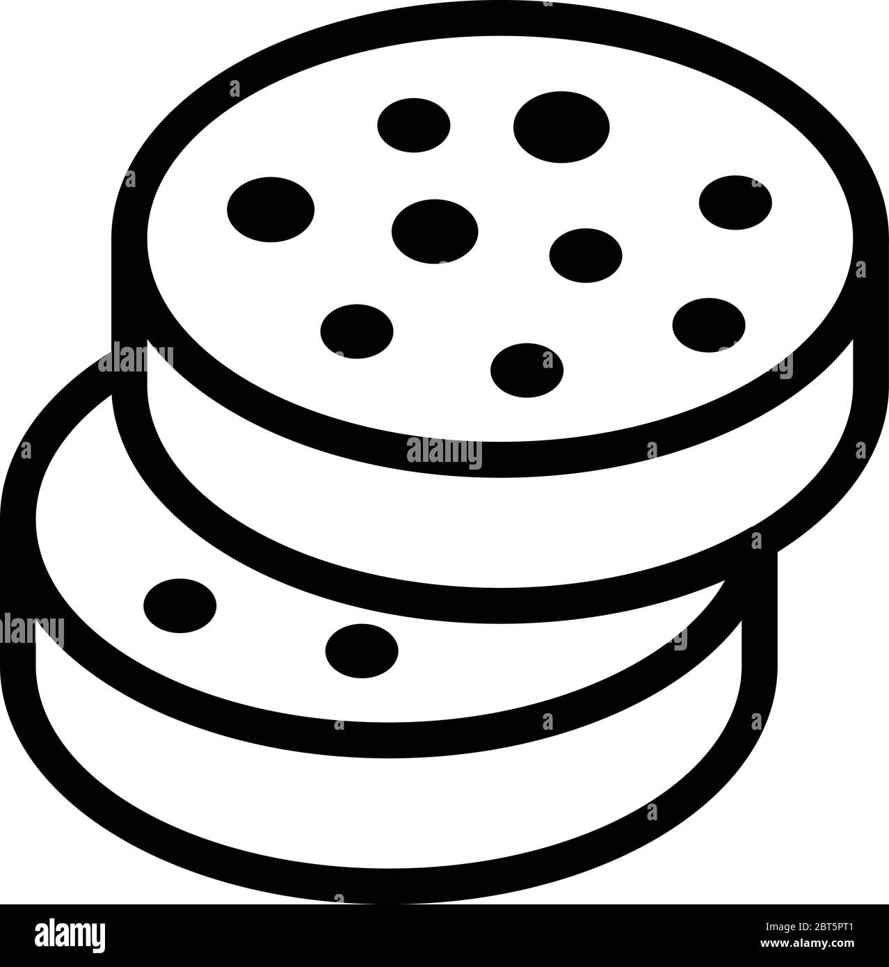 Ham smoked line icon Cut Out Stock Images & Pictures - Alamy