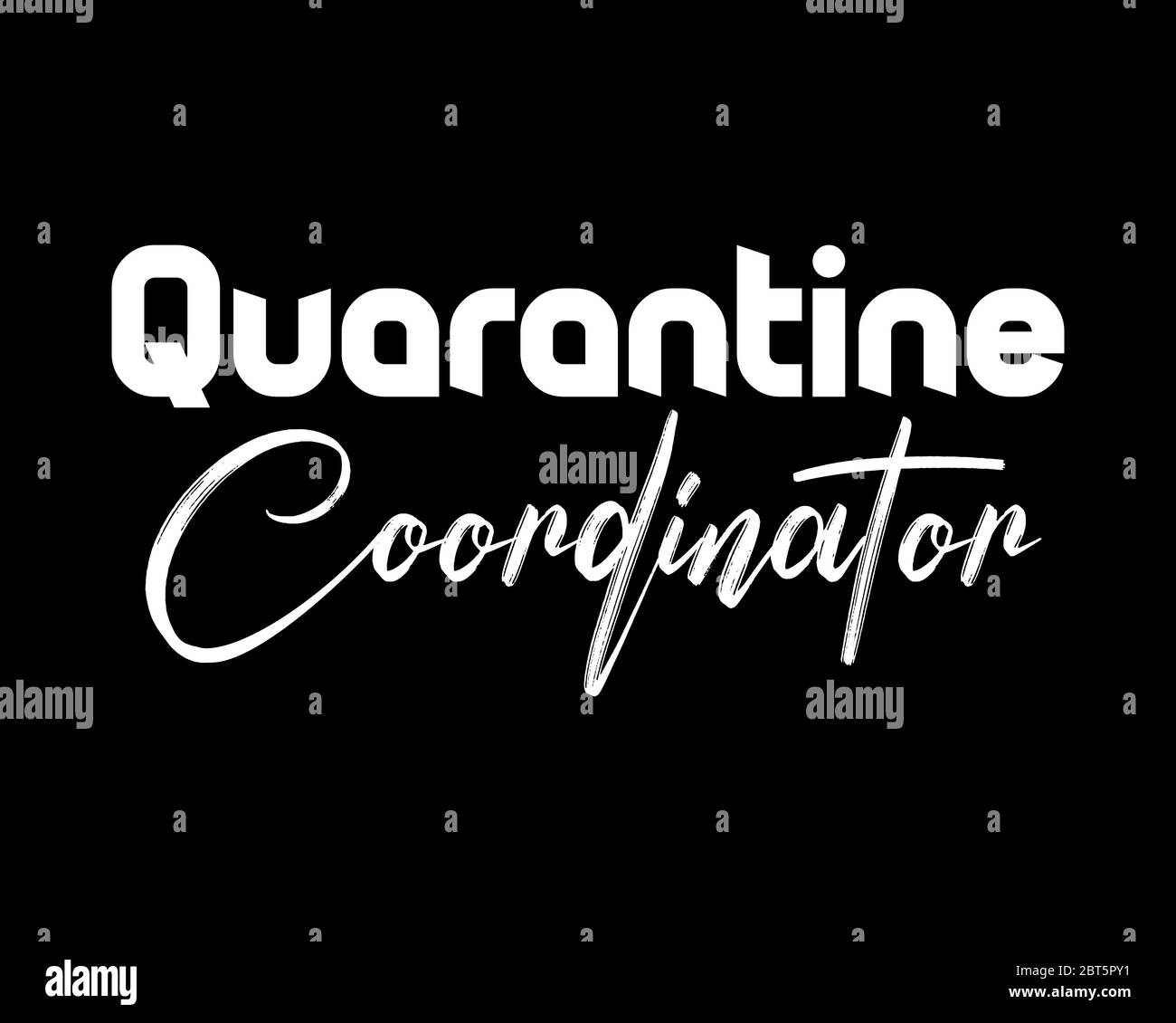 Quarantine Coordinator / Beautiful Text Quote Tshirt Design Poster ...