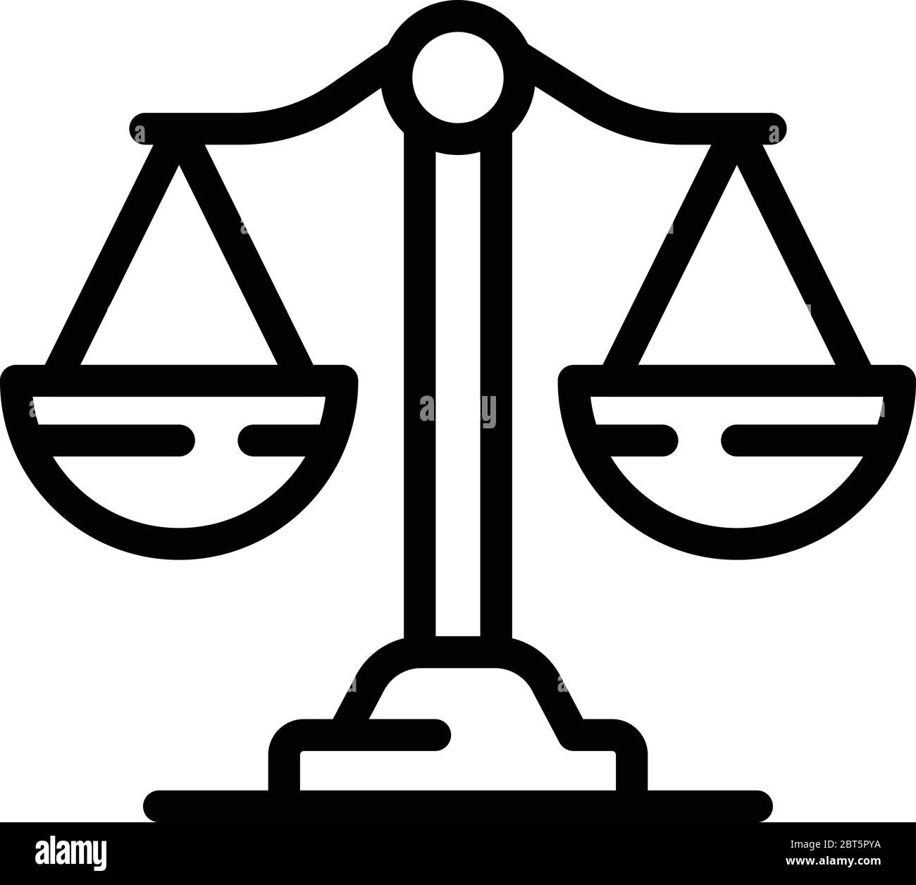 Judge balance icon, outline style Stock Vector Image & Art - Alamy