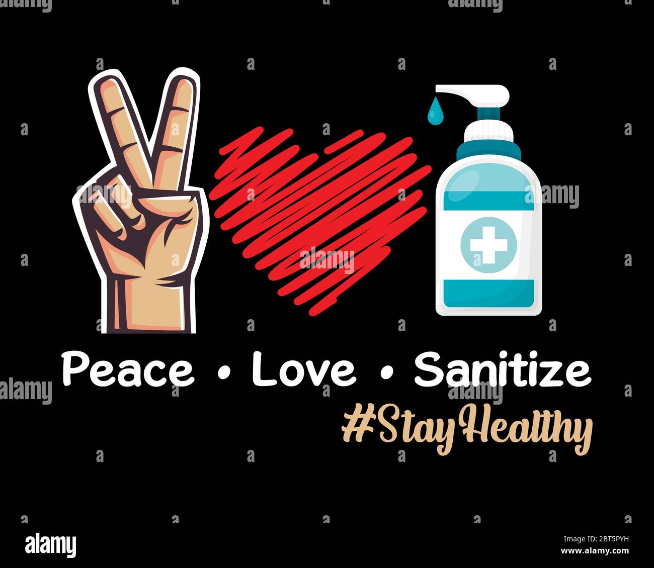 Sanitize your hands poster hi-res stock photography and images - Alamy