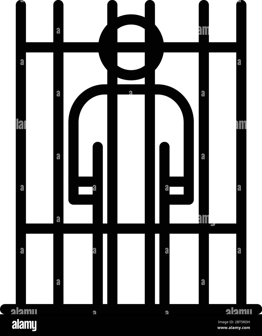 Prison in gate icon, outline style Stock Vector Image & Art - Alamy