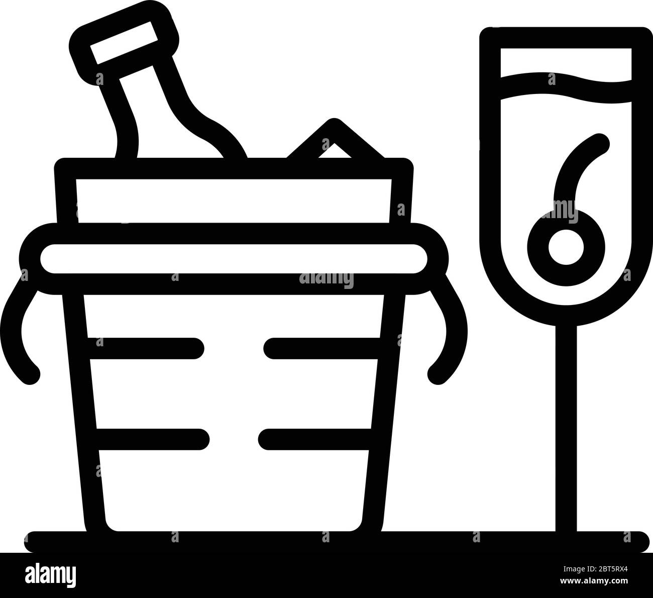 Ice in a bucket Stock Vector Images - Alamy