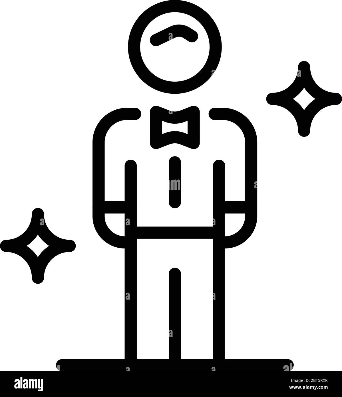 Waiter barman icon Cut Out Stock Images & Pictures - Alamy