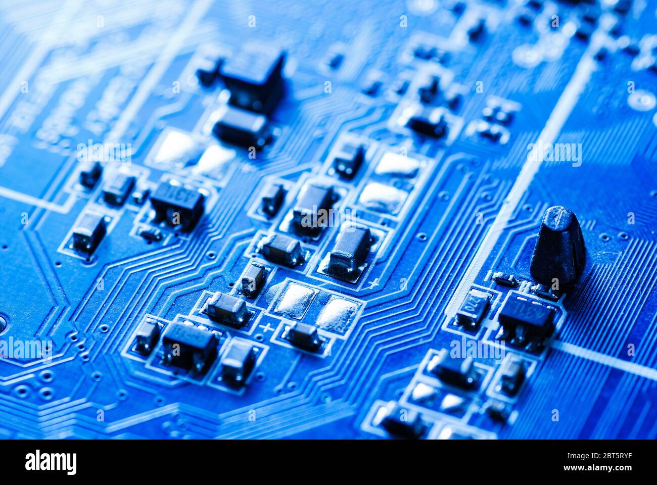 The motherboard and a lot of small parts and chips for the computer ...