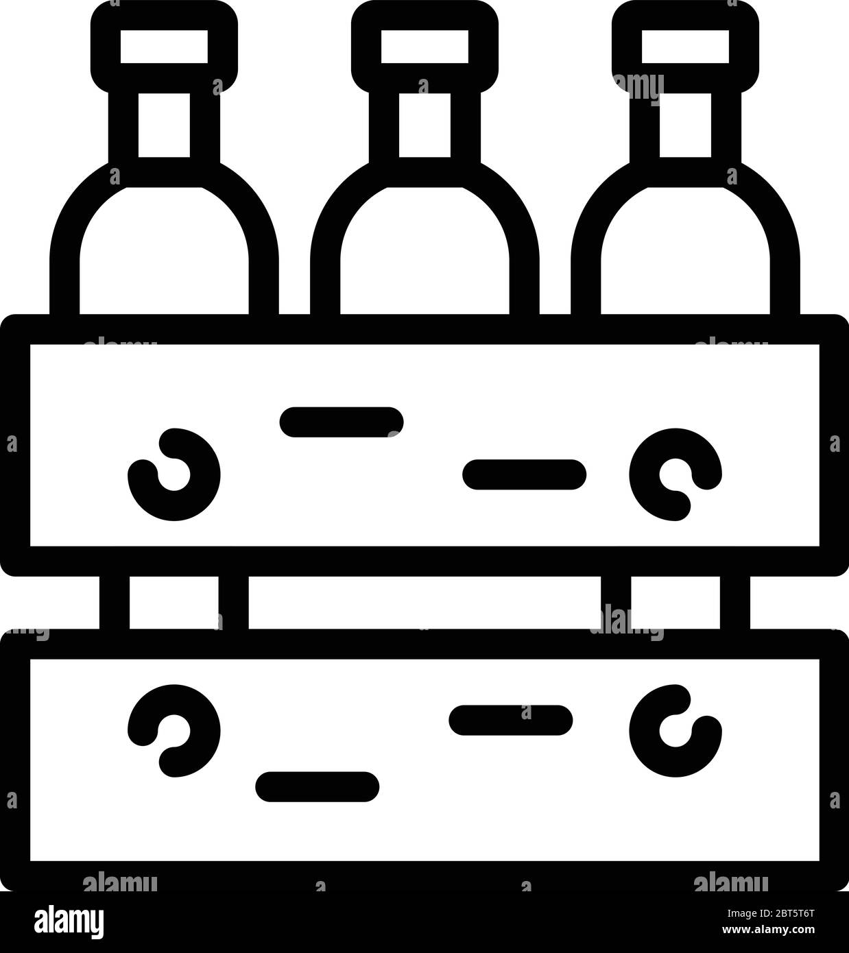 Wooden wine box isolated Black and White Stock Photos & Images - Alamy