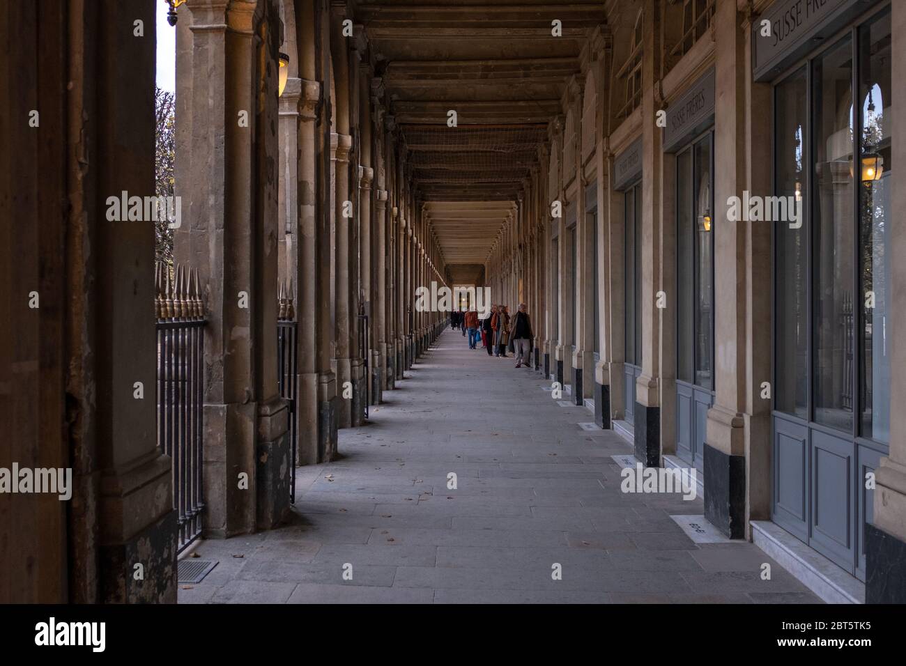 Paris, France - Nov 2, 2019: A Parisian traditional passageway with ...