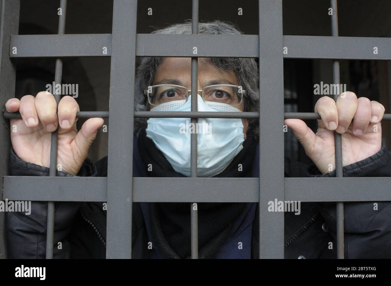 woman punished locked up Stock Photo - Alamy
