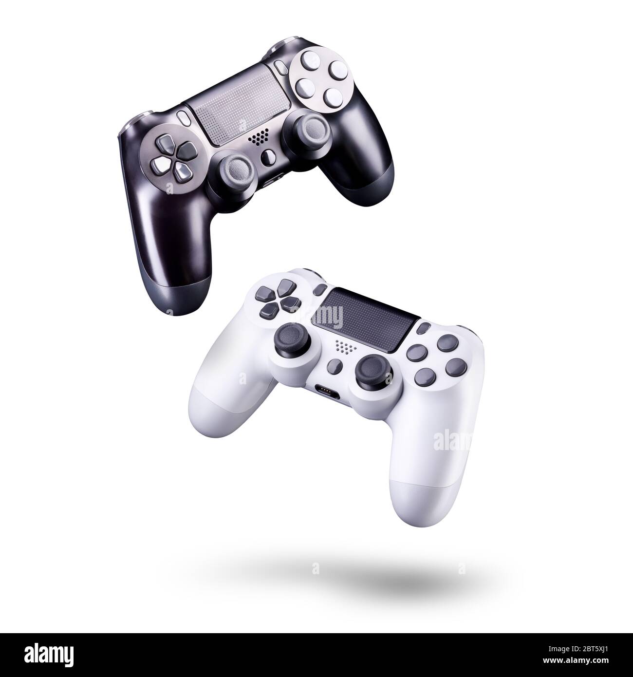 Set of video game joysticks gamepad isolated on a white background ...