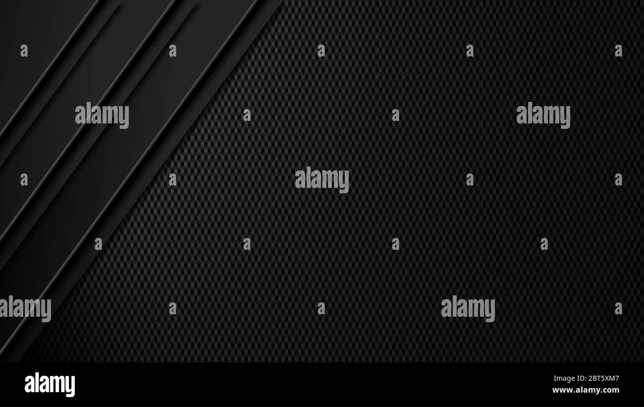 Carbon graphic elements illustrated on dark background - 3D rendering ...