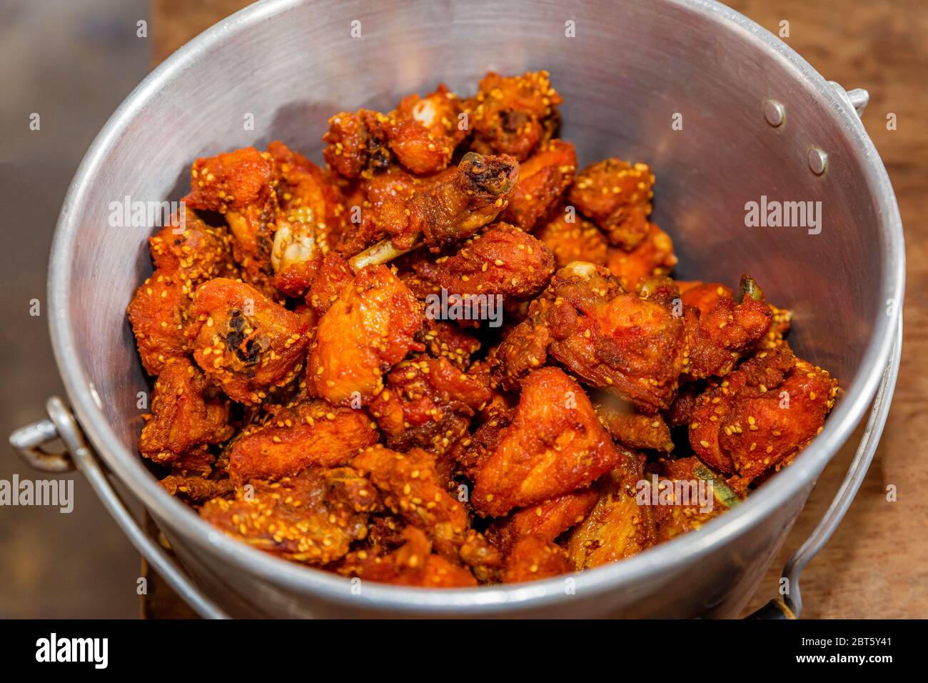 Crispy Fried Chicken ready to serve in a party.Chicken fried food dish ...