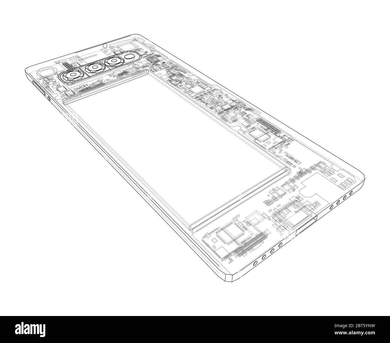 Smartphone concept outline. Vector Stock Vector Image & Art - Alamy