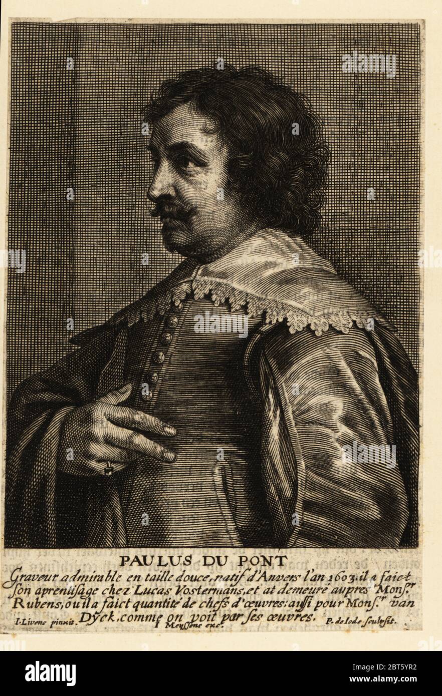 Portrait of Paulus Pontius, Flemish engraver and painter, 1603-1658 ...