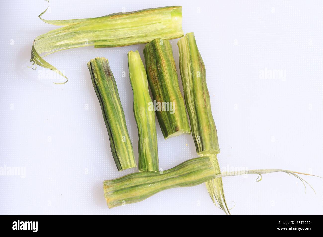 Drumstick Pods or Moringa Oleifera Poss Vegetable Isolated on White ...