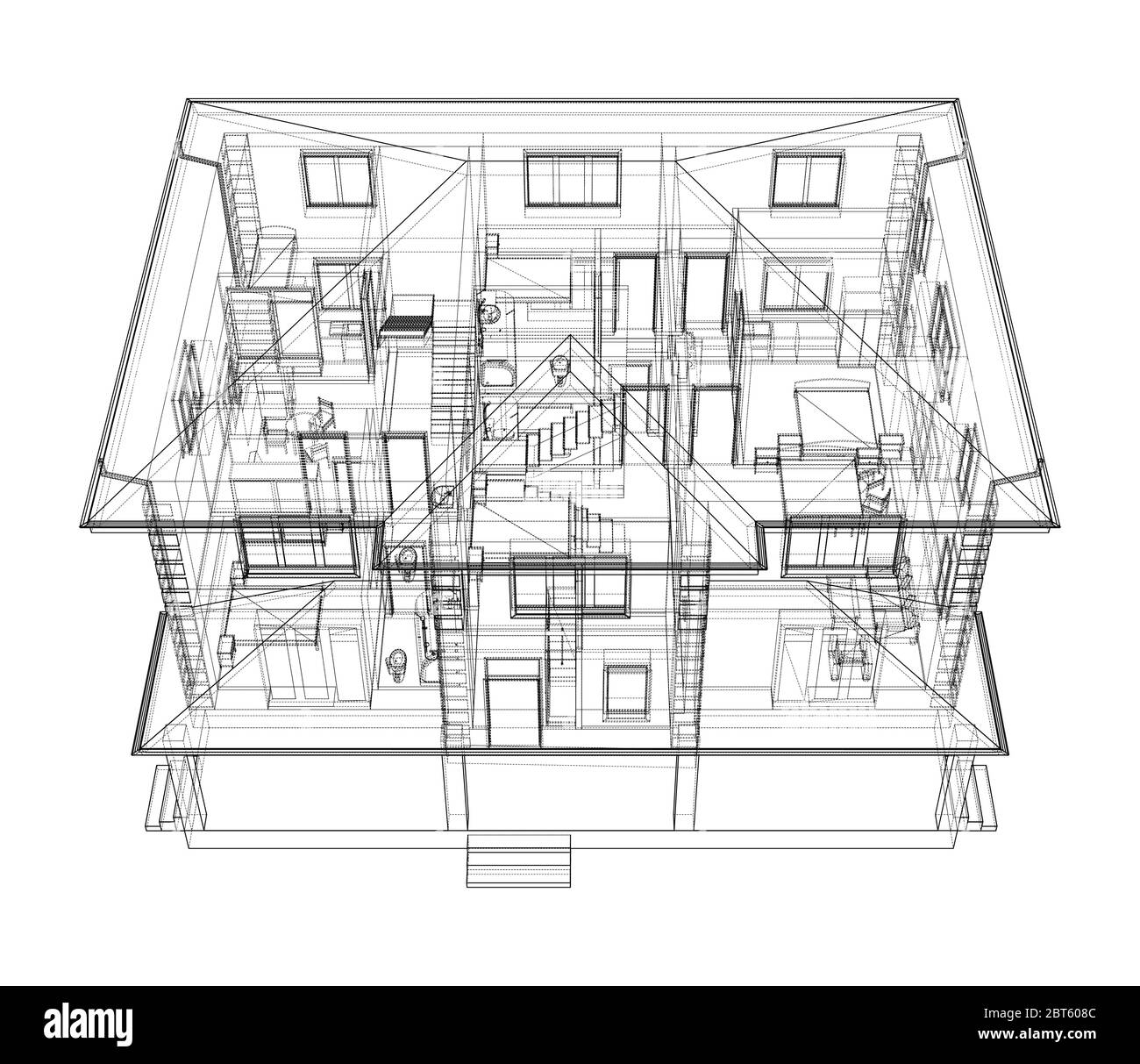 Abstract vector sketch of a house Stock Vector Image & Art - Alamy