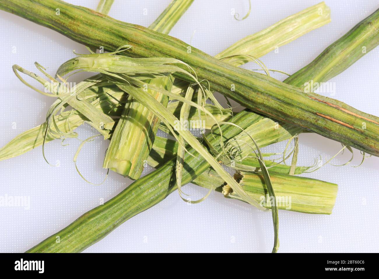 Drumstick Pods or Moringa Oleifera Poss Vegetable Isolated on White ...