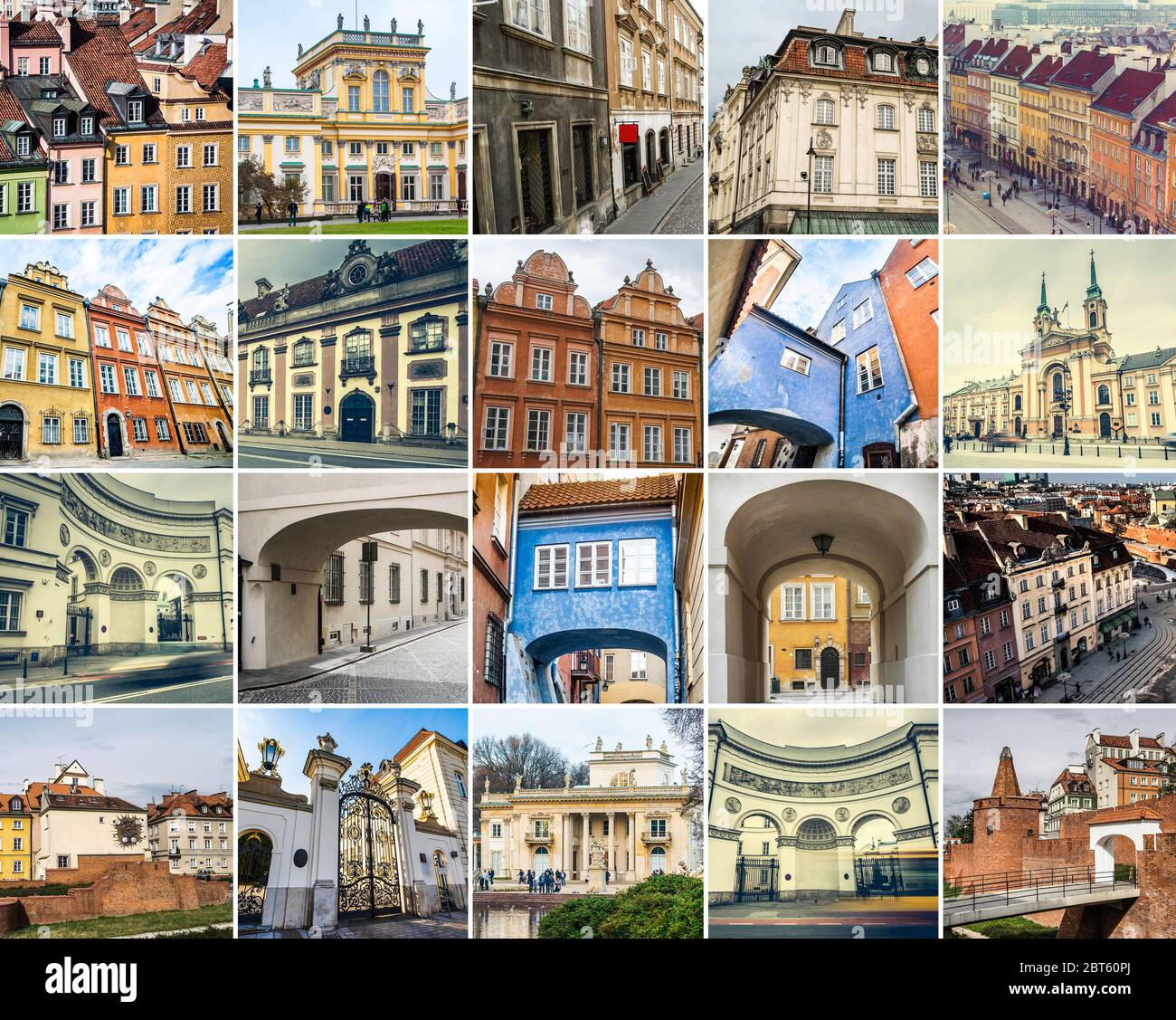 Collage of sights and scenes of Warsaw, Poland Stock Photo - Alamy